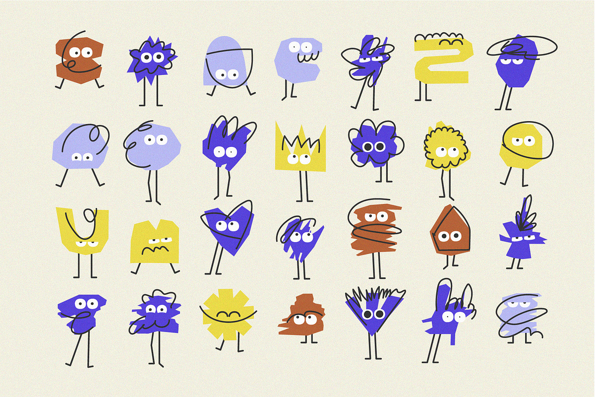 Vector Emotions Illustrations, an Object Graphic by line & plane