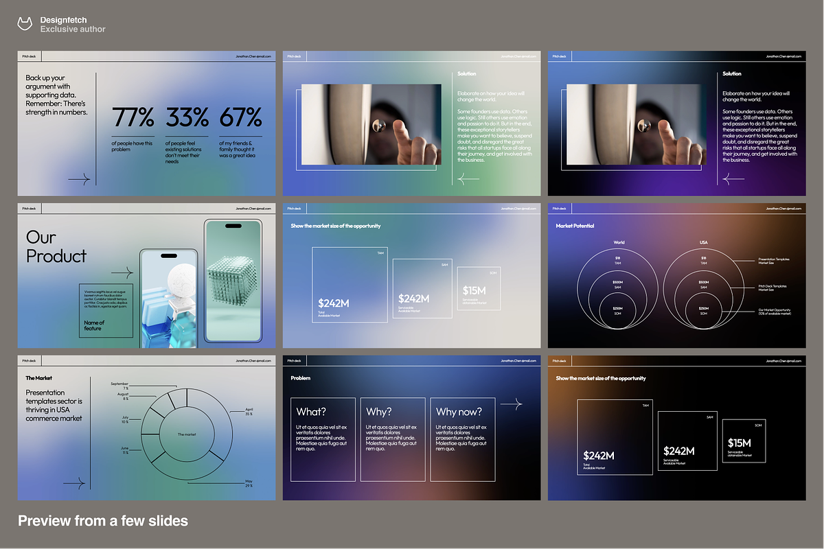 Pitch Deck - Gradient v2, a Presentation Template by Oday Noon