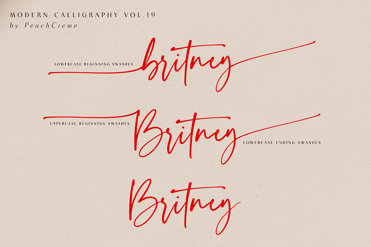 Faustine //Modern Script, a Handwritten Font by PeachCreme