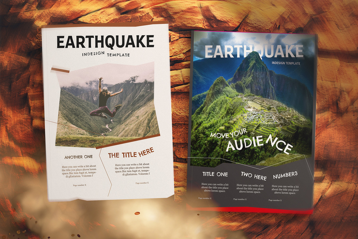 Earthquake Indesign Template, a Magazine Template by Luuqas Design