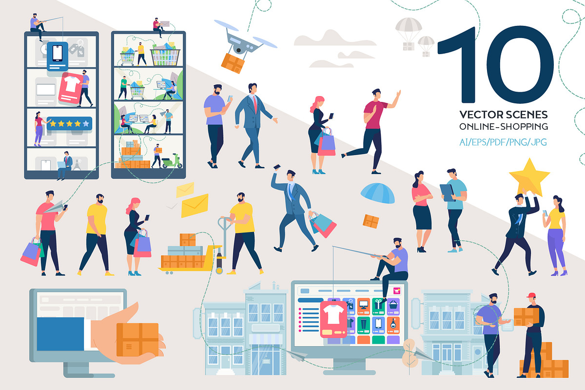 Huge Bundle Flat Illustration, an Education Illustration by Tera Vector