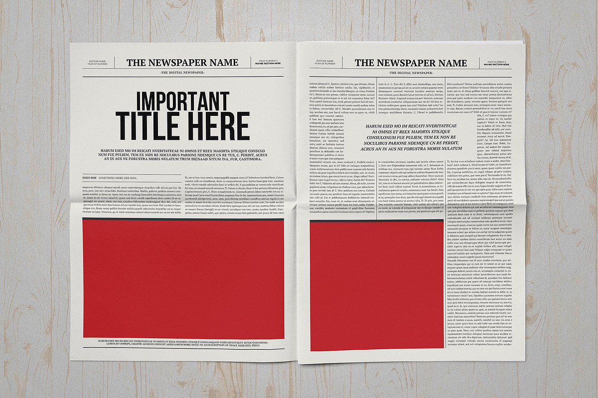 Classic A3 Newspaper Template, a Brochure Template by Luuqas Design