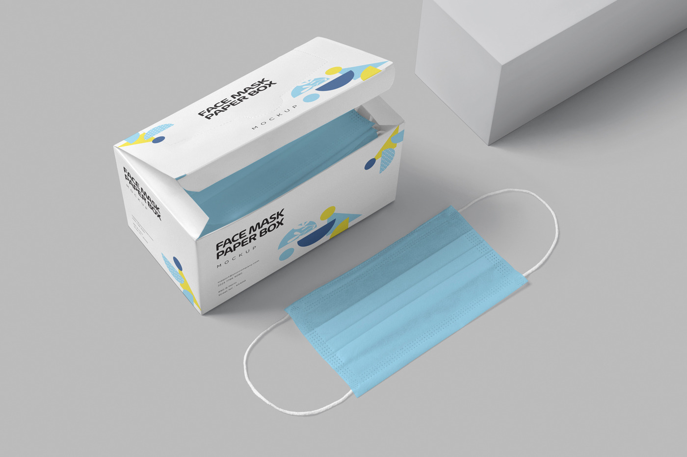 Face Mask Box Mockups, a Packaging Mockup by DesignNeutrons