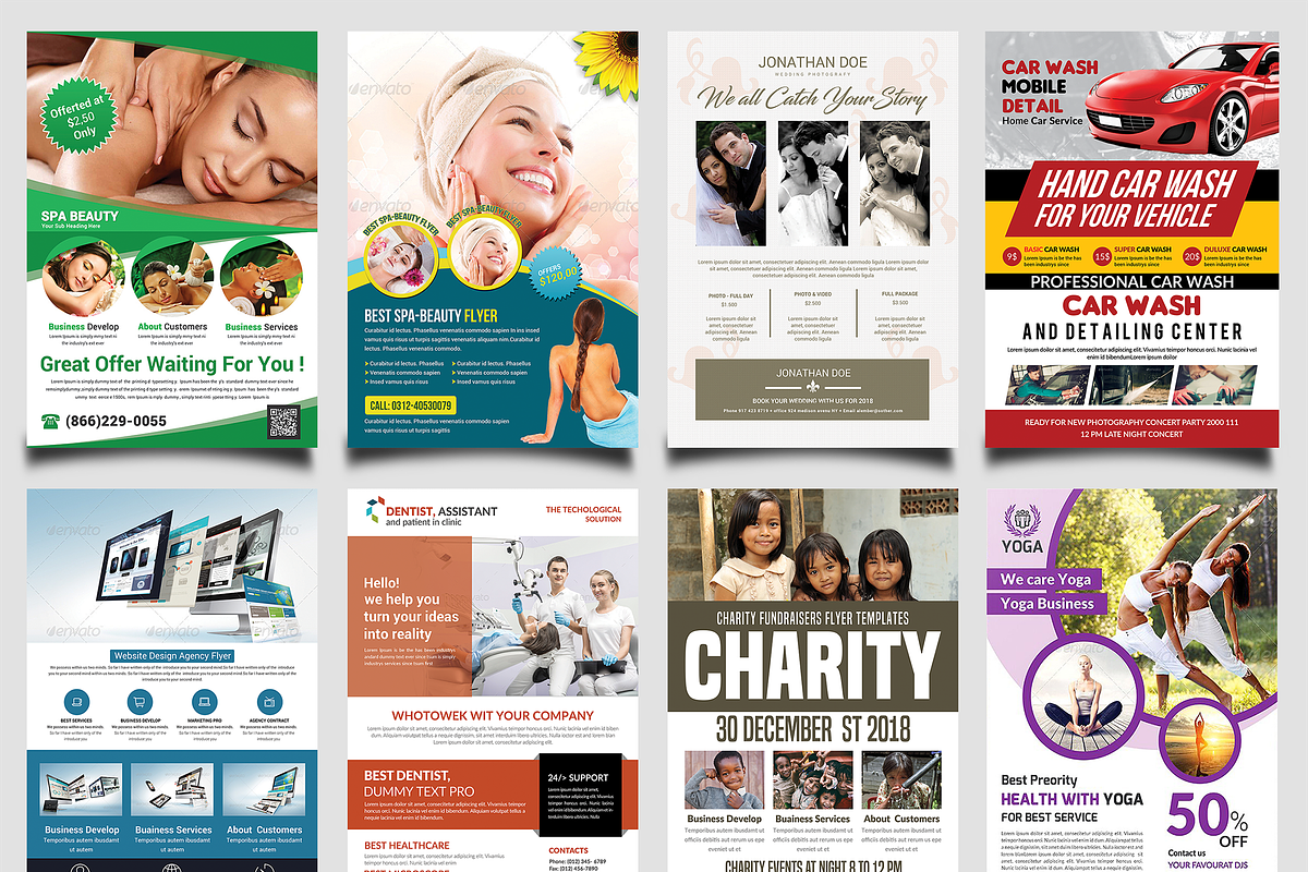 New-150 Multipurpose Flyers Bundle, a Flyer Template by AfzaalGraphics