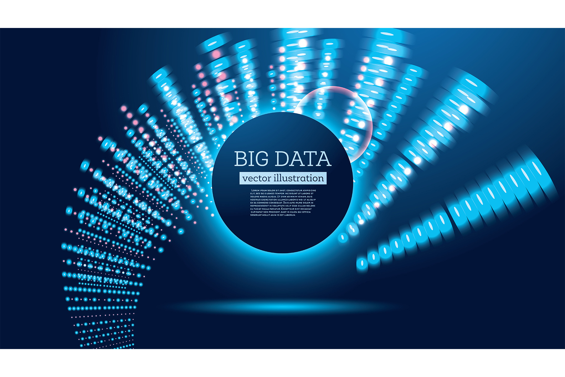 Big Data Futuristic Science, a Technology Illustration by Booblgum