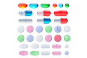 Pills, tablets and medicine drugs | Graphic Objects ~ Creative Market