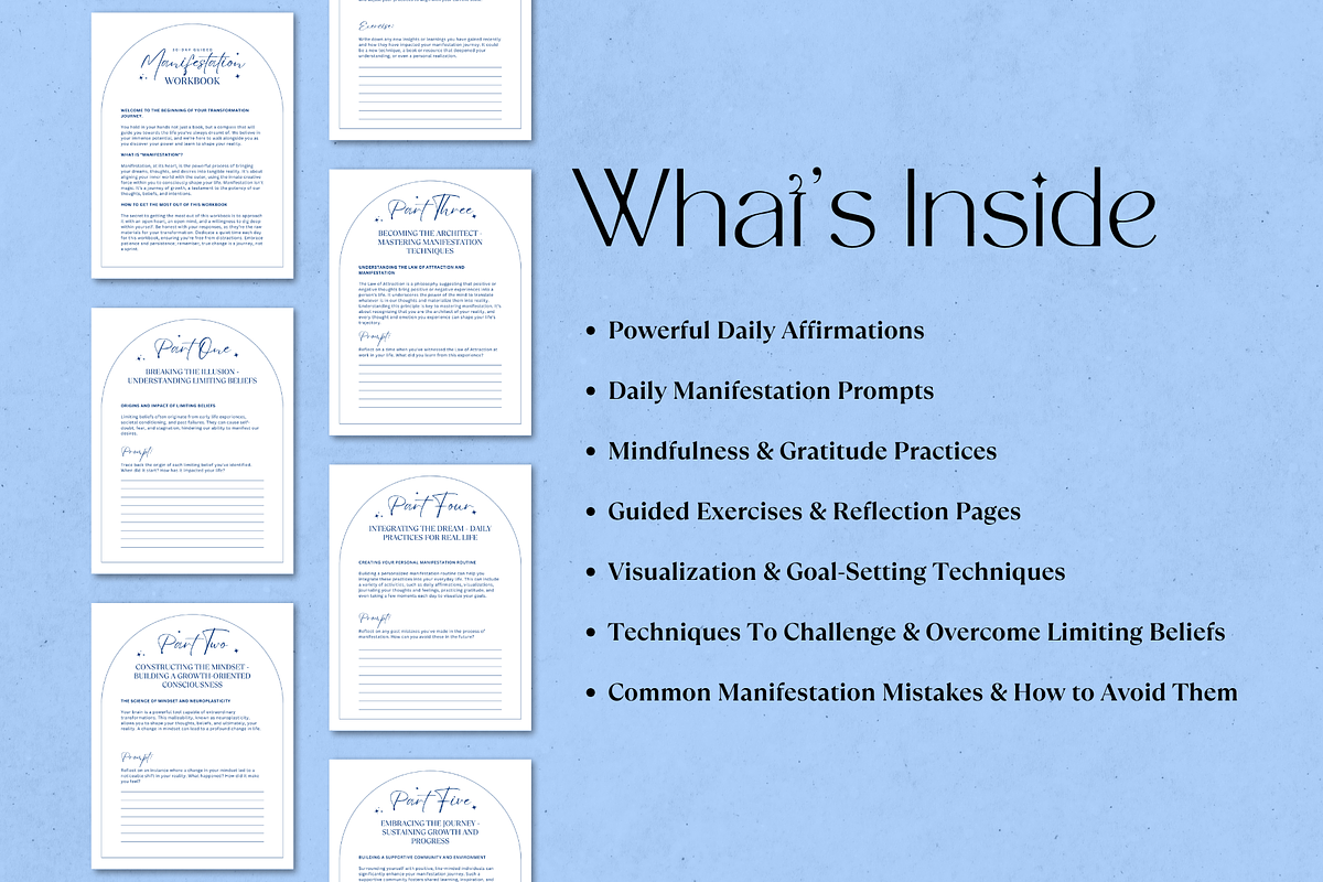 30 Day Manifestation Workbook, a Templates & Theme by The Chaos Project