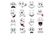 Face expression feelings icons | Illustrations ~ Creative Market