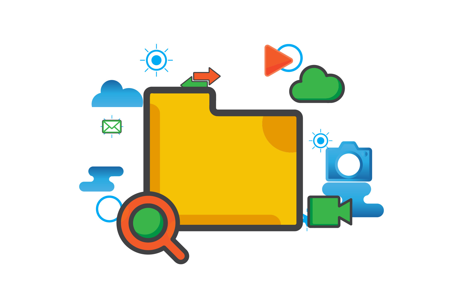 file folder illustration., an Education Illustration by sekitarief