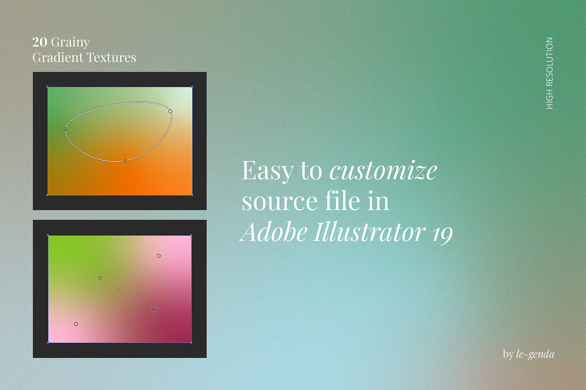 20 Spring Gradients Set, a Texture Graphic by le-genda