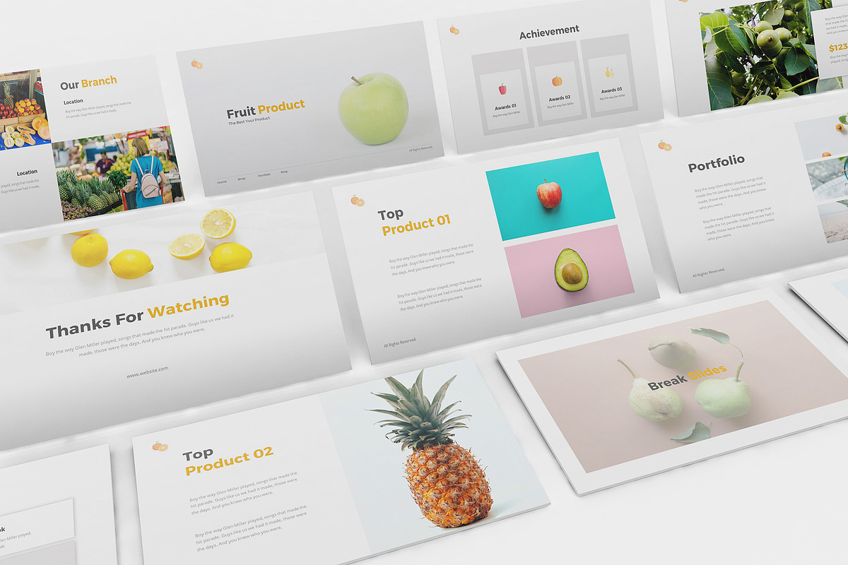 Fruit Store Powerpoint Template, a Presentation Template by Formatika ...