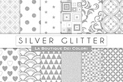 Silver Glitter Digital Papers | Graphic Patterns ~ Creative Market