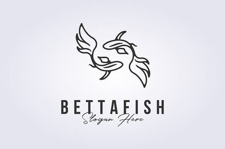 pretty couple ocean fish logo vector, a Branding & Logo Template by Lodzrov