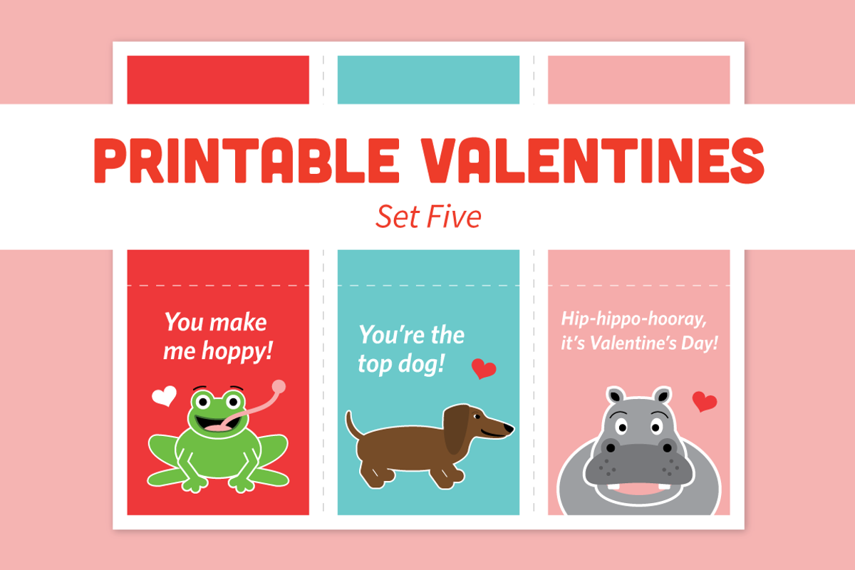 Printable Valentines – Set Five, a Templates & Theme by The Fox Shop