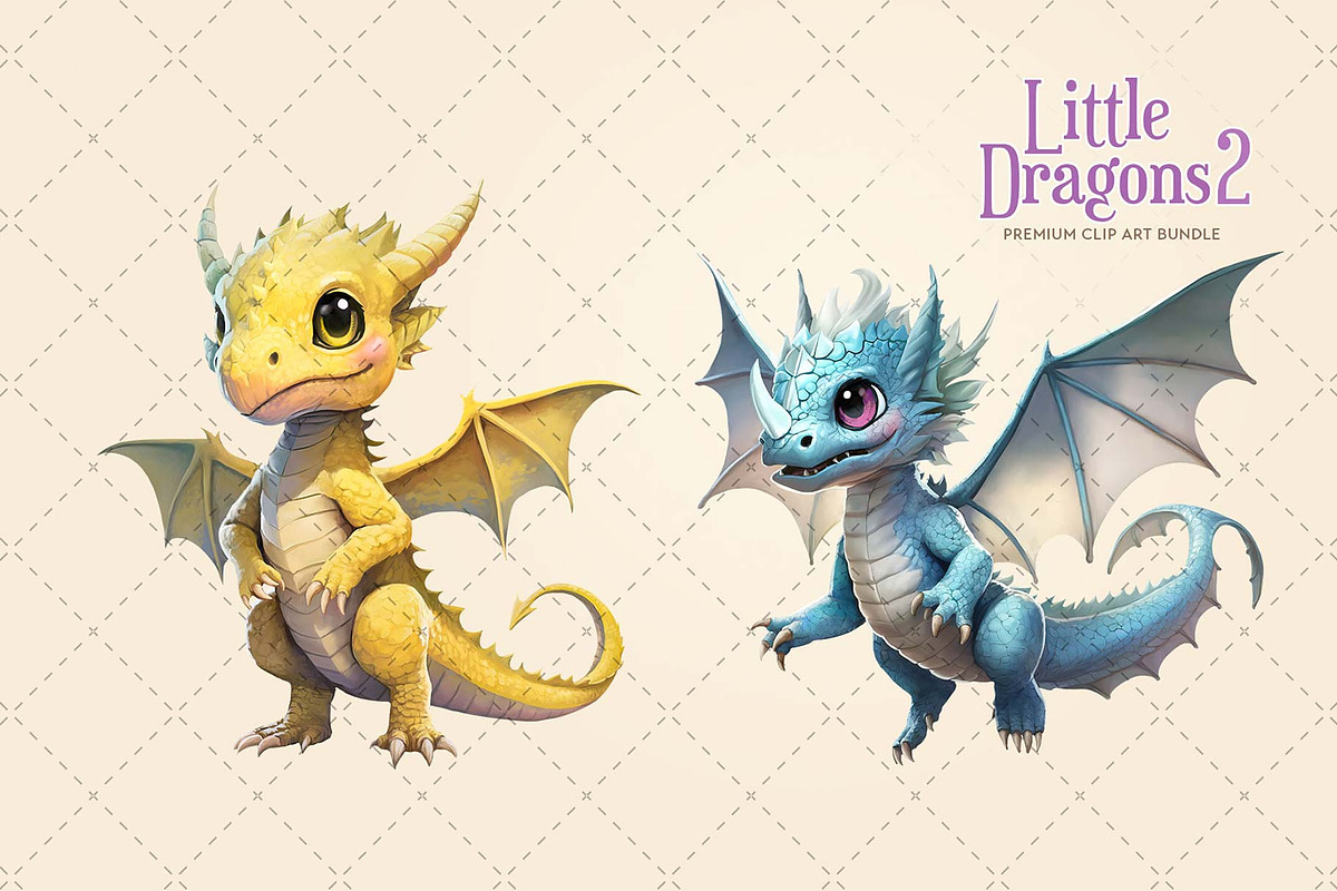 Dragon Clipart Megabundle, an Illustration by Clip Art by Elise M