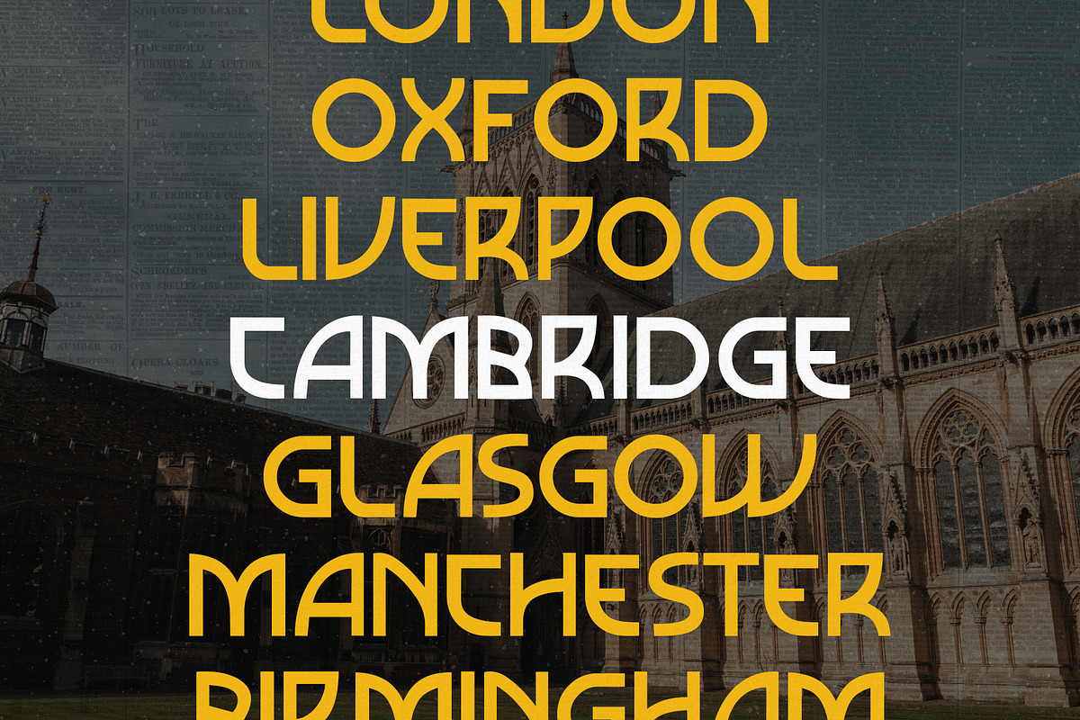 Grayson - 1940s Art Deco Typeface, a Sans Serif Font by HipFonts