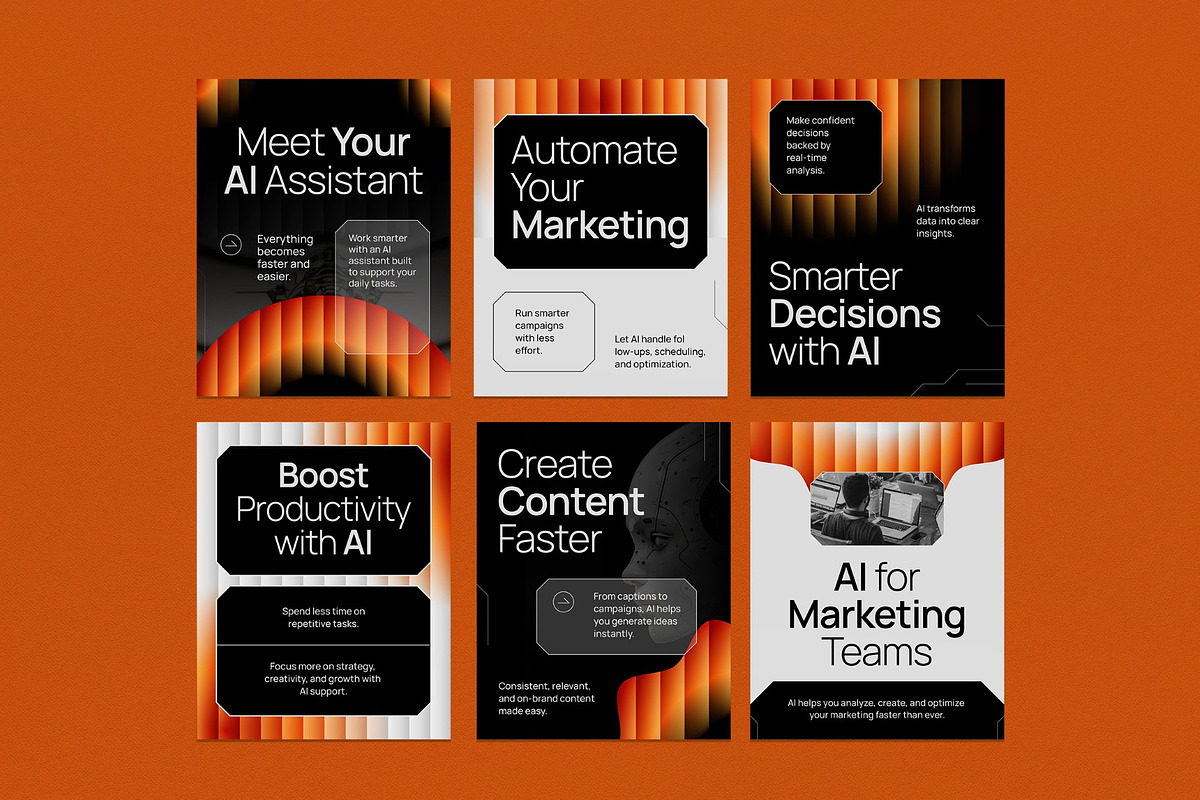 AI Assistant Instagram Template, a Social Media Template by graphicook