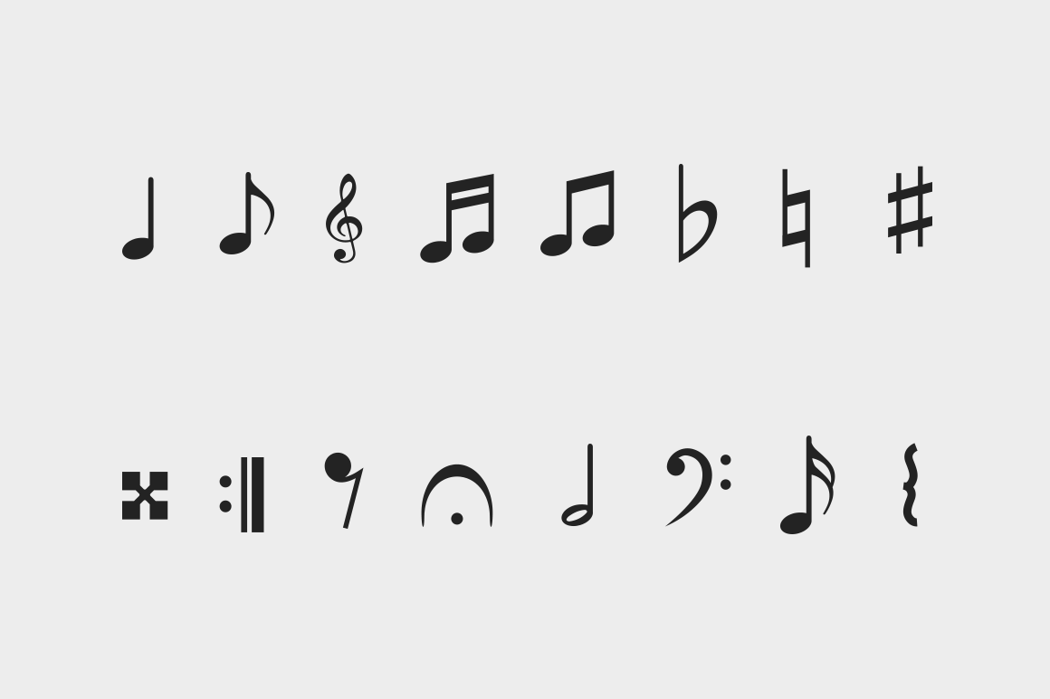 16 Music Notation Icons, an Icon by Creative VIP | Creative Market
