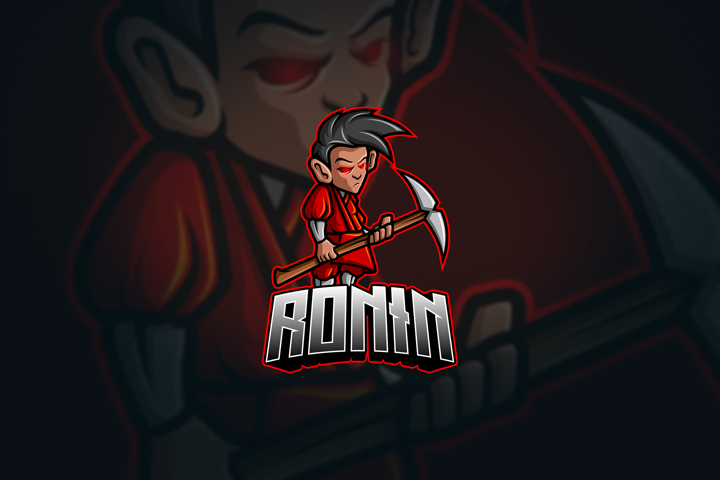 Ronin - Mascot & Esport Logo, a Branding & Logo Template by AQR Studio