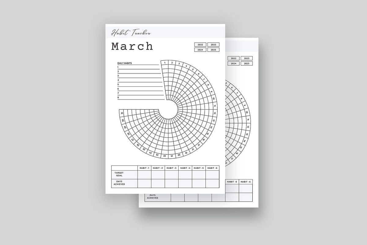 Ultimate Habit Tracker Bundle Pack, a Stationery Template by Design Zone
