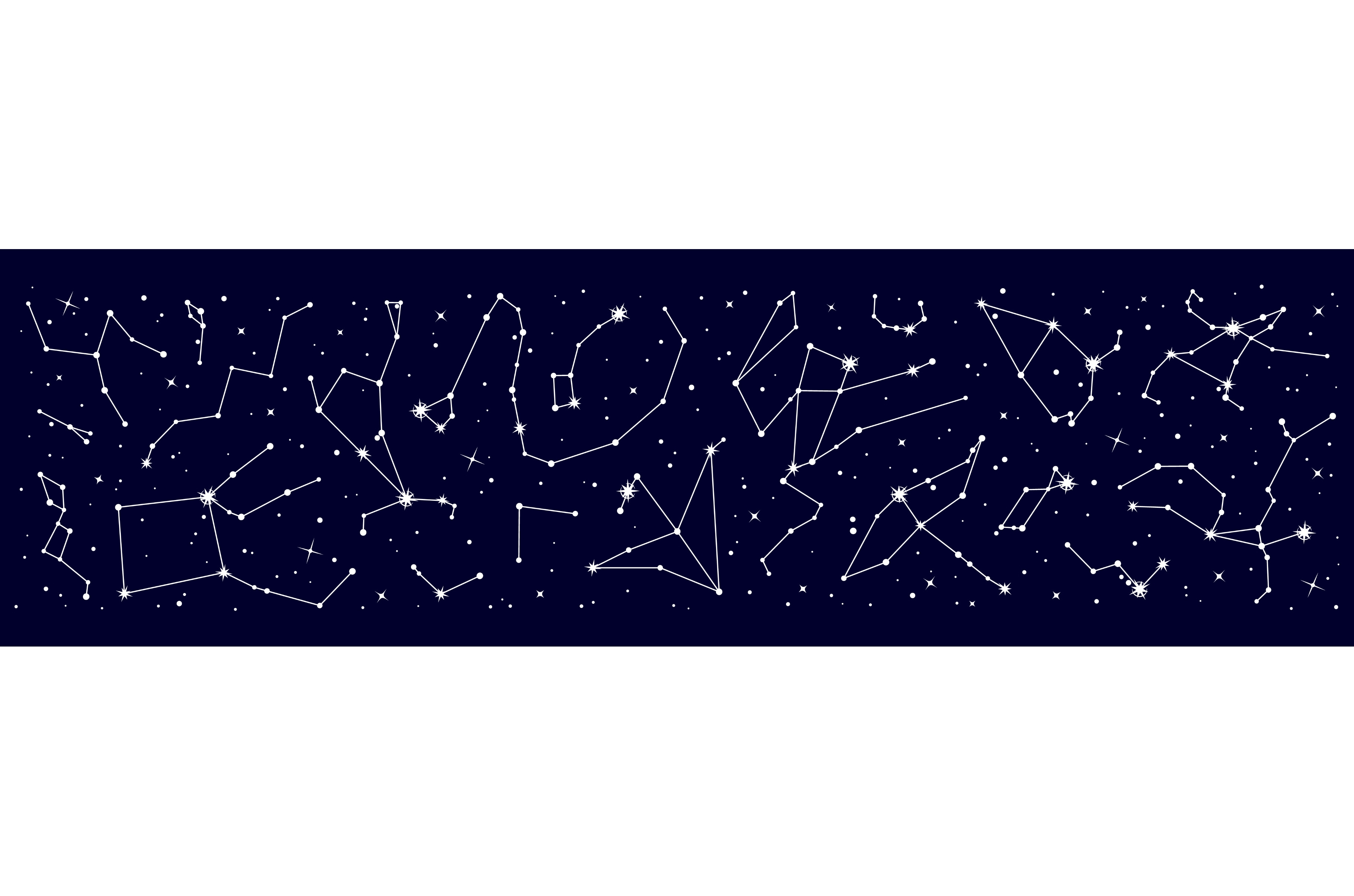 Star constellation border, an Illustration by Buch&Bee