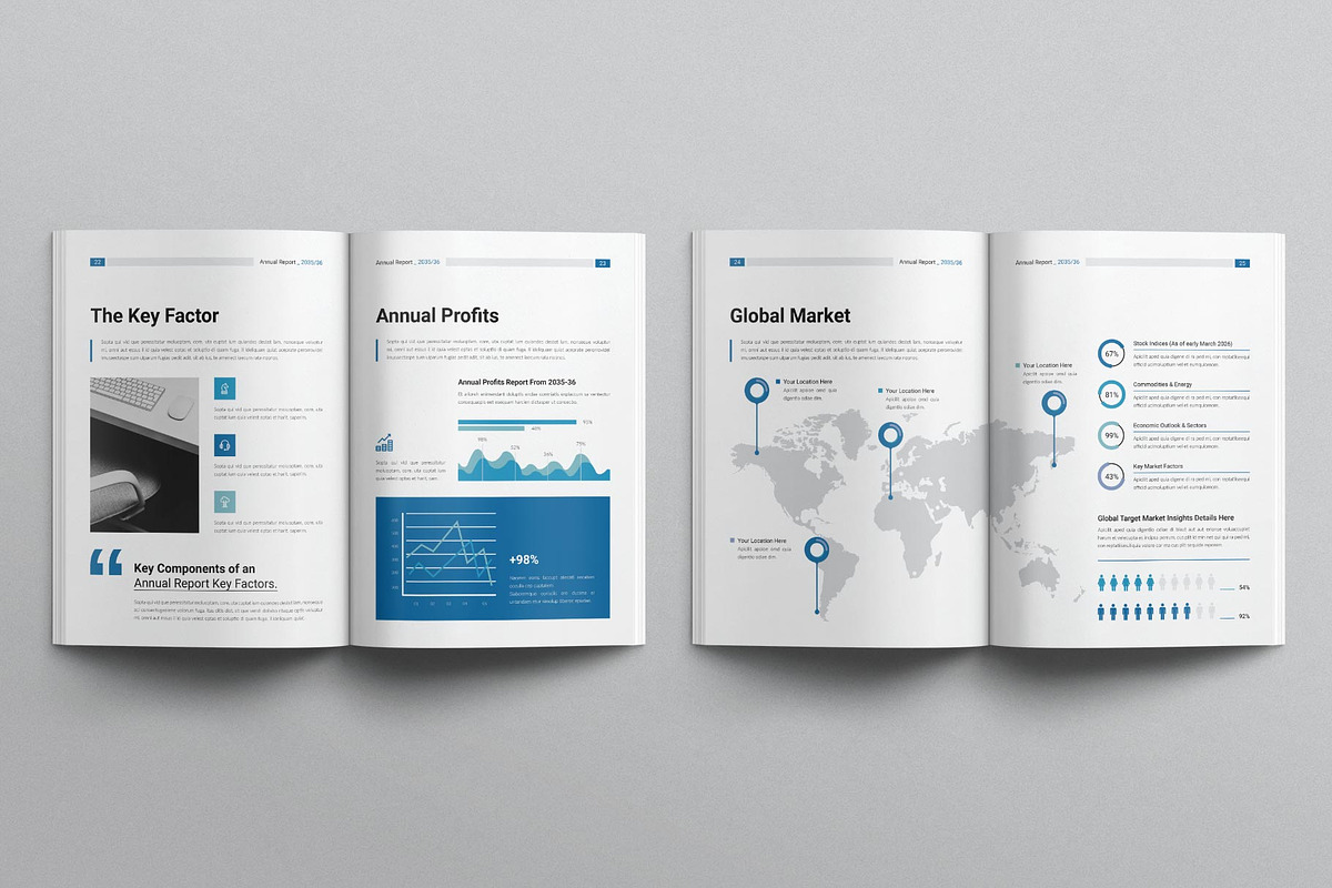 Annual Report Template, a Brochure Template by DesignCrest