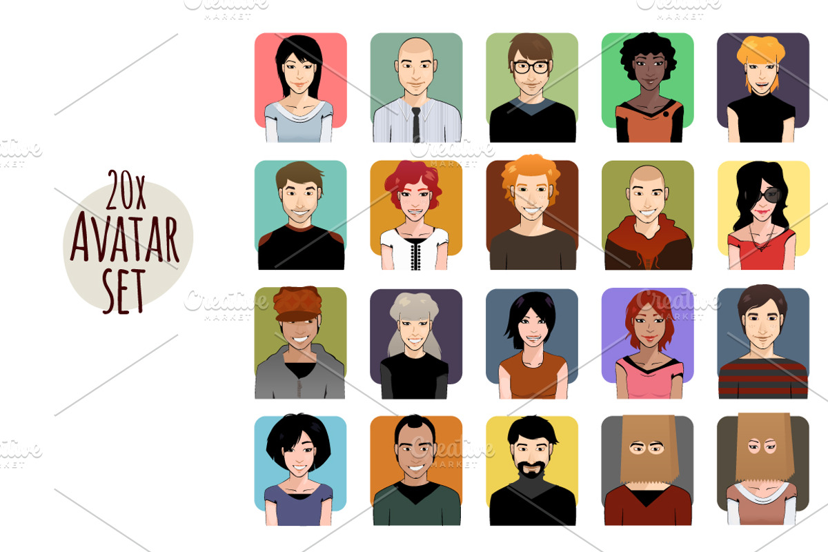 20 Avatar collection, a Work Illustration by Beatriz Gascón | Creative ...