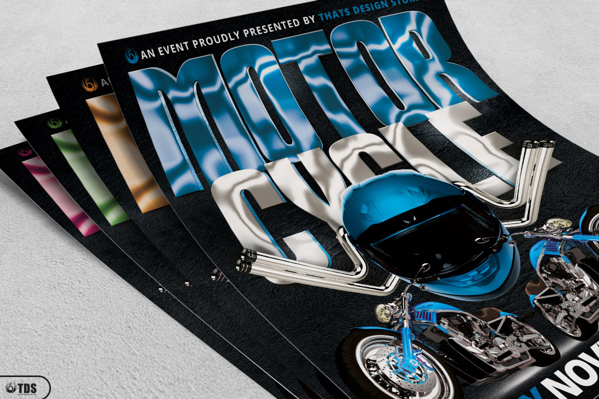 Motorcycle Flyer Template, a Flyer Template by ThatsDesign Art