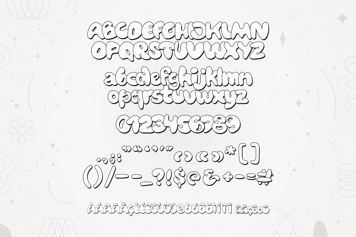 Bubblicity | Bubble Font Family, a Sans Serif Font by Ckybe's Corner