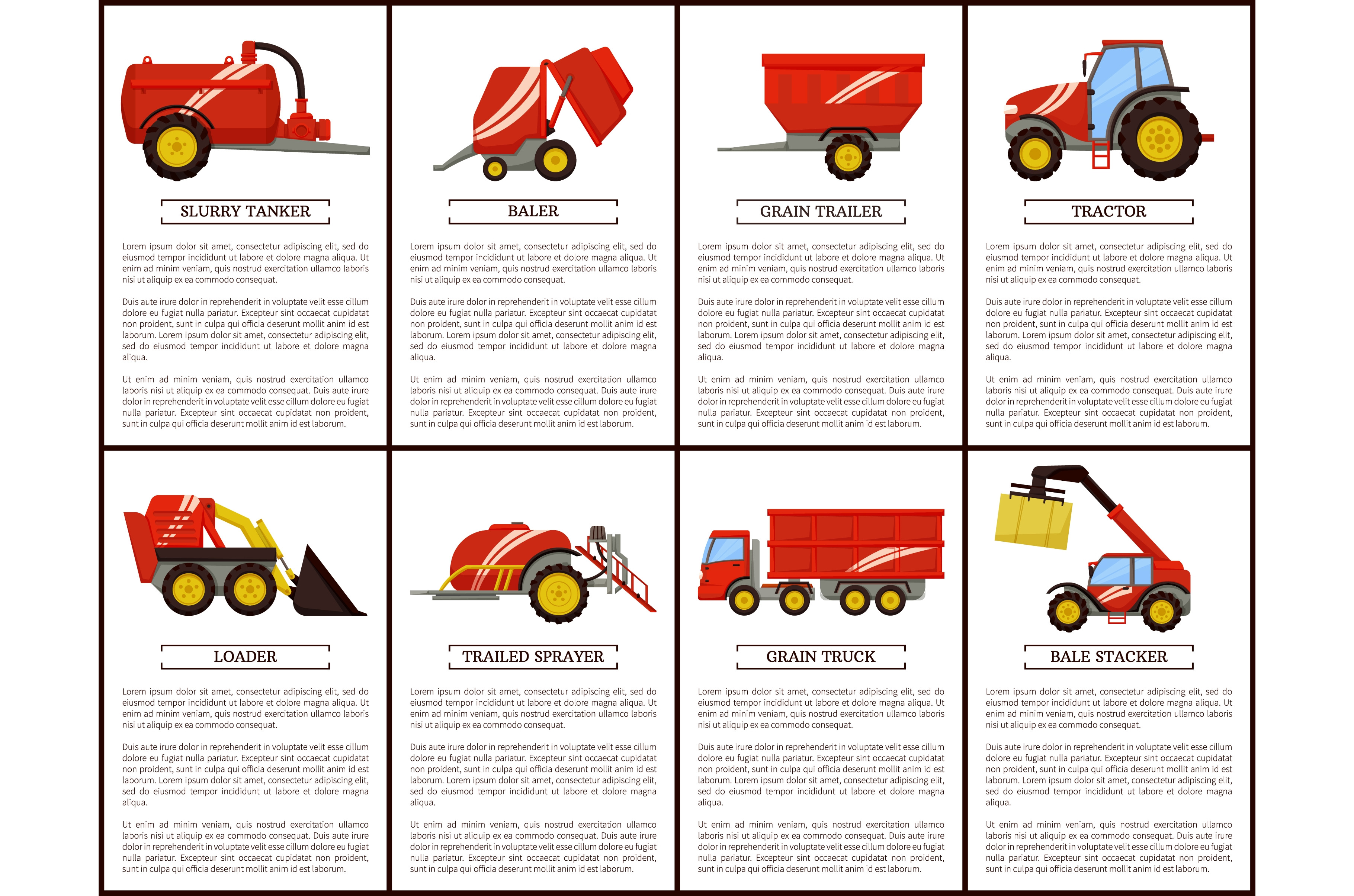 Slurry Tanker Baler Posters Vector, a Technology Illustration by robuart