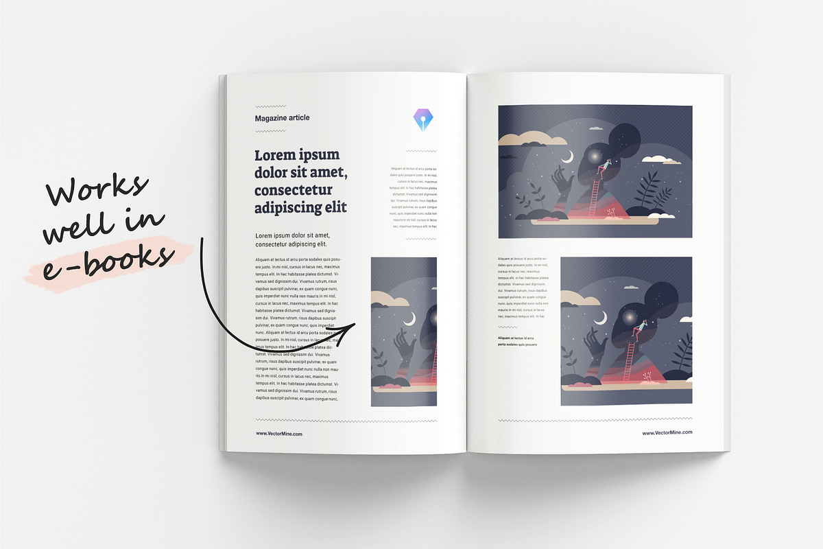 6 Inner Exploration Concepts, a Healthcare Illustration by VectorMine