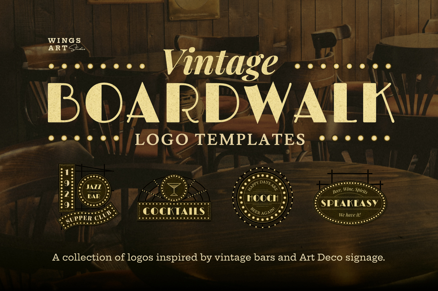 Vintage Boardwalk Logo Templates, an Object Graphic by Wingsart Studio