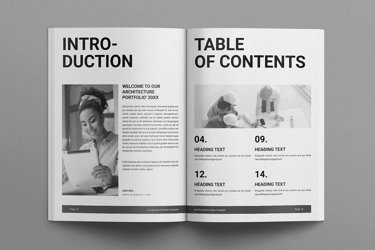 Architecture Portfolio Design Layout, a Brochure Template by E-Type