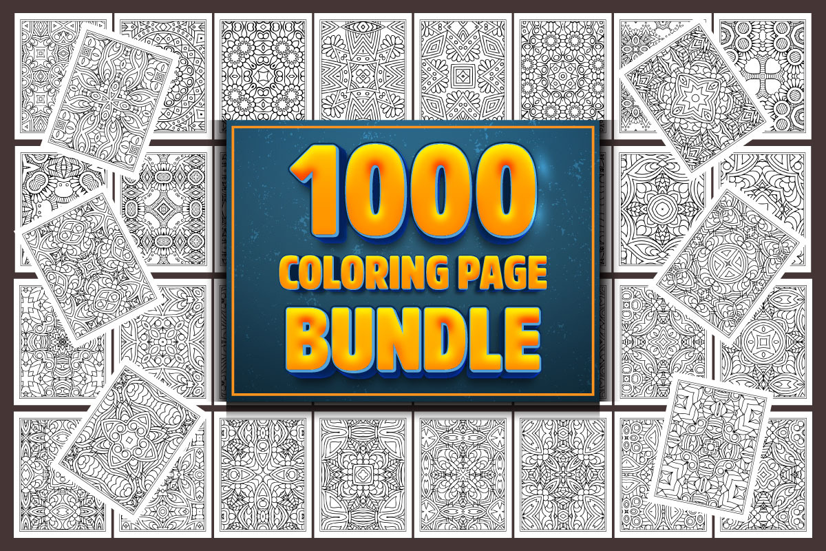 1000 Mandala Coloring Pages Bundle, an Object Graphic by protabsorkar11