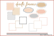 Doodle Frames in Blush & Gold | Illustrations ~ Creative Market