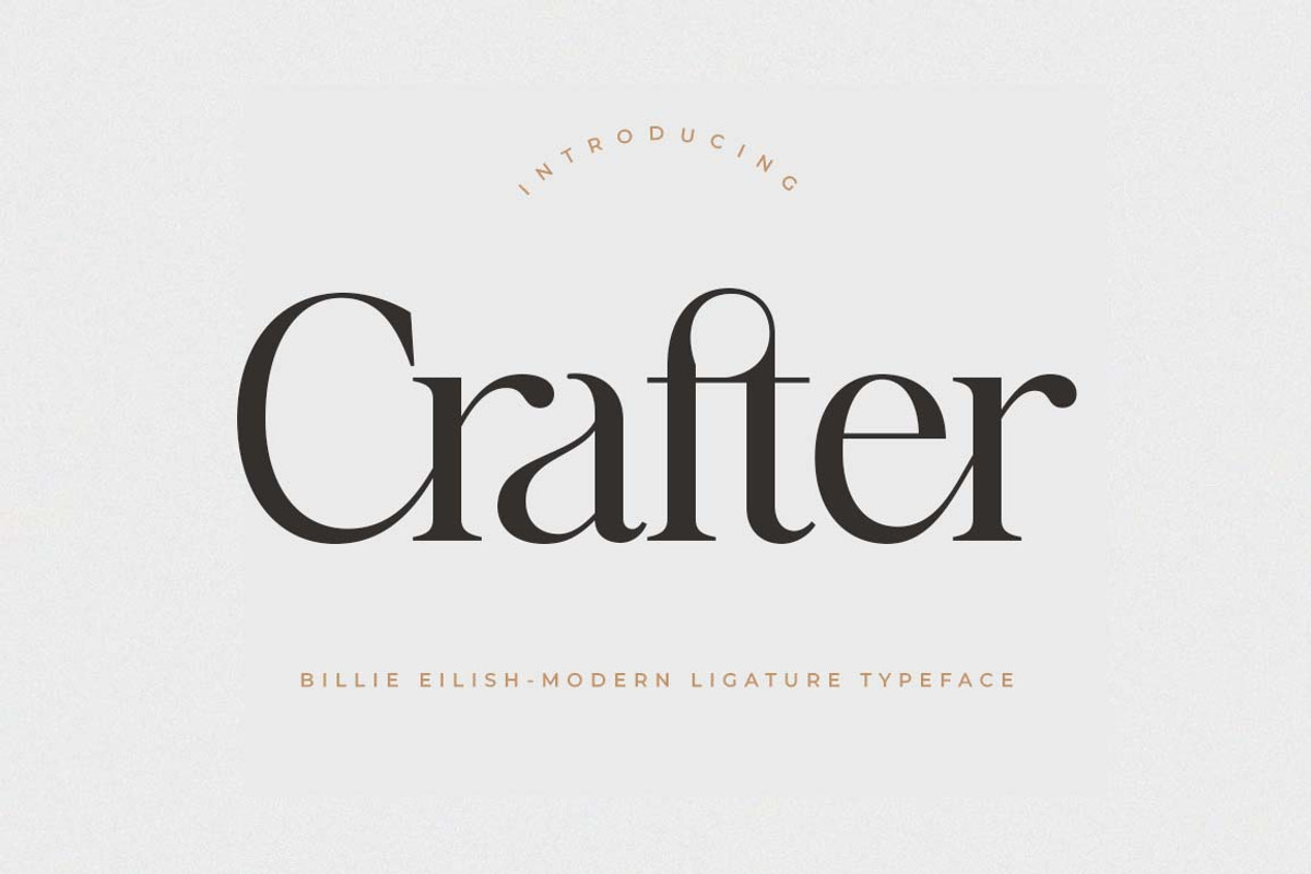 Billie Eilish || Ligature Serif Font, a Serif Font by Zane Studio