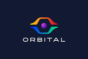 Orbital Logo Tech Mobile App | Creative Market