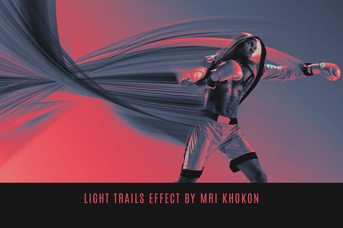 Light Trails Effect Photoshop Action, an Action Add-On by MRI STUDIO