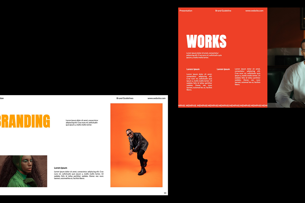 Memphis Brand Guidelines PPT Figma