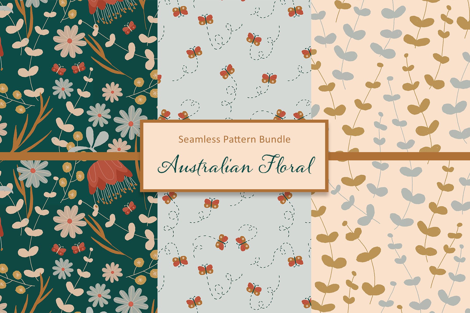 Australian Floral Pattern Bundle, a Pattern Graphic by Christina Steward