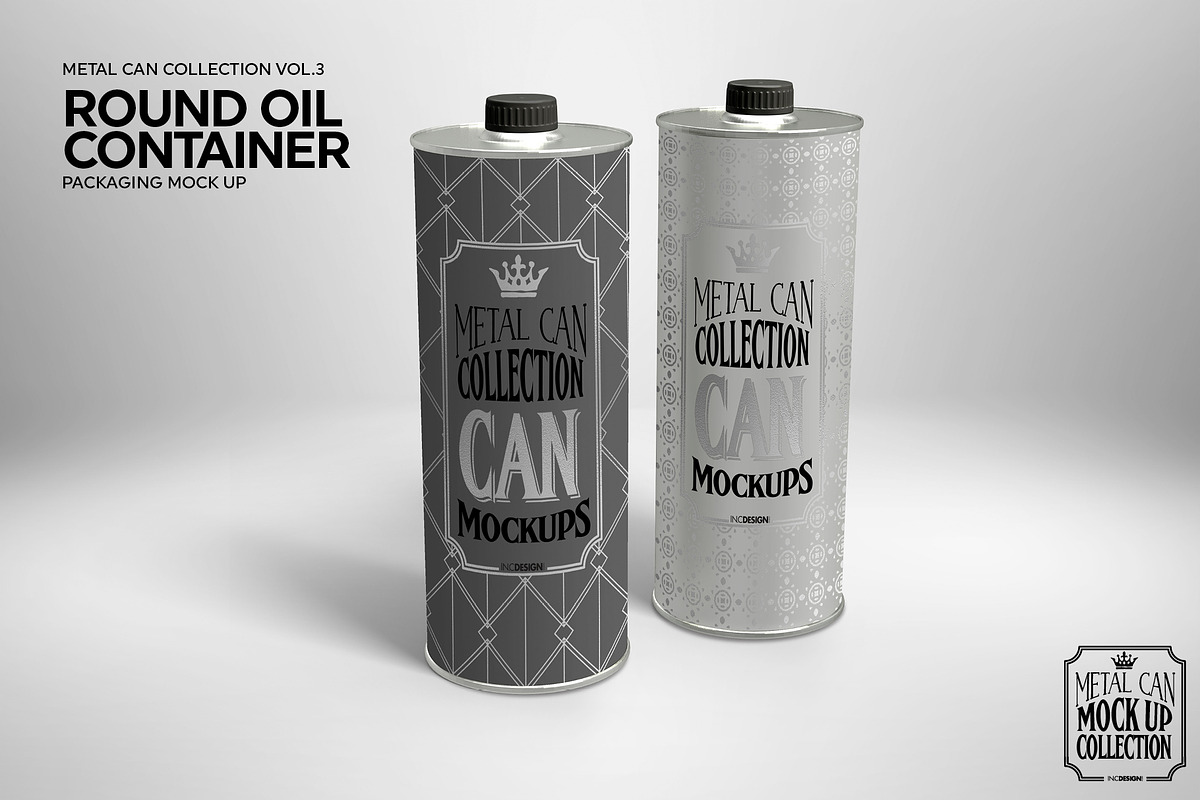 Round Oil Container Mockup, a Product Mockup by INCDesign