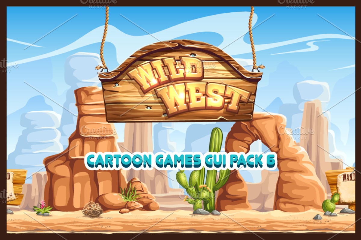 Wild West GUI pack 6, an Illustration by Nearbirds