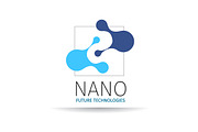 Nano logo - nanotechnology., an Icon by Maria Averburg Studio