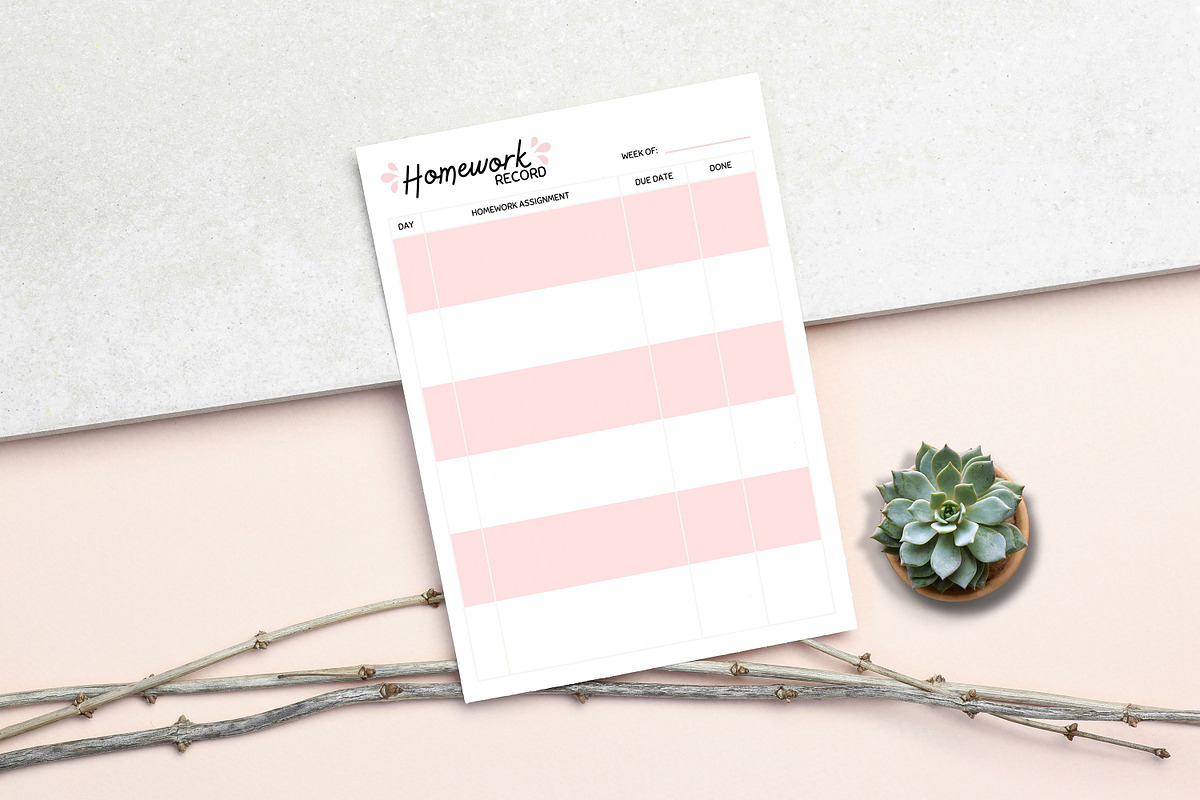 Editable Canva Homework Planner, a Stationery Template by Ultimate ...