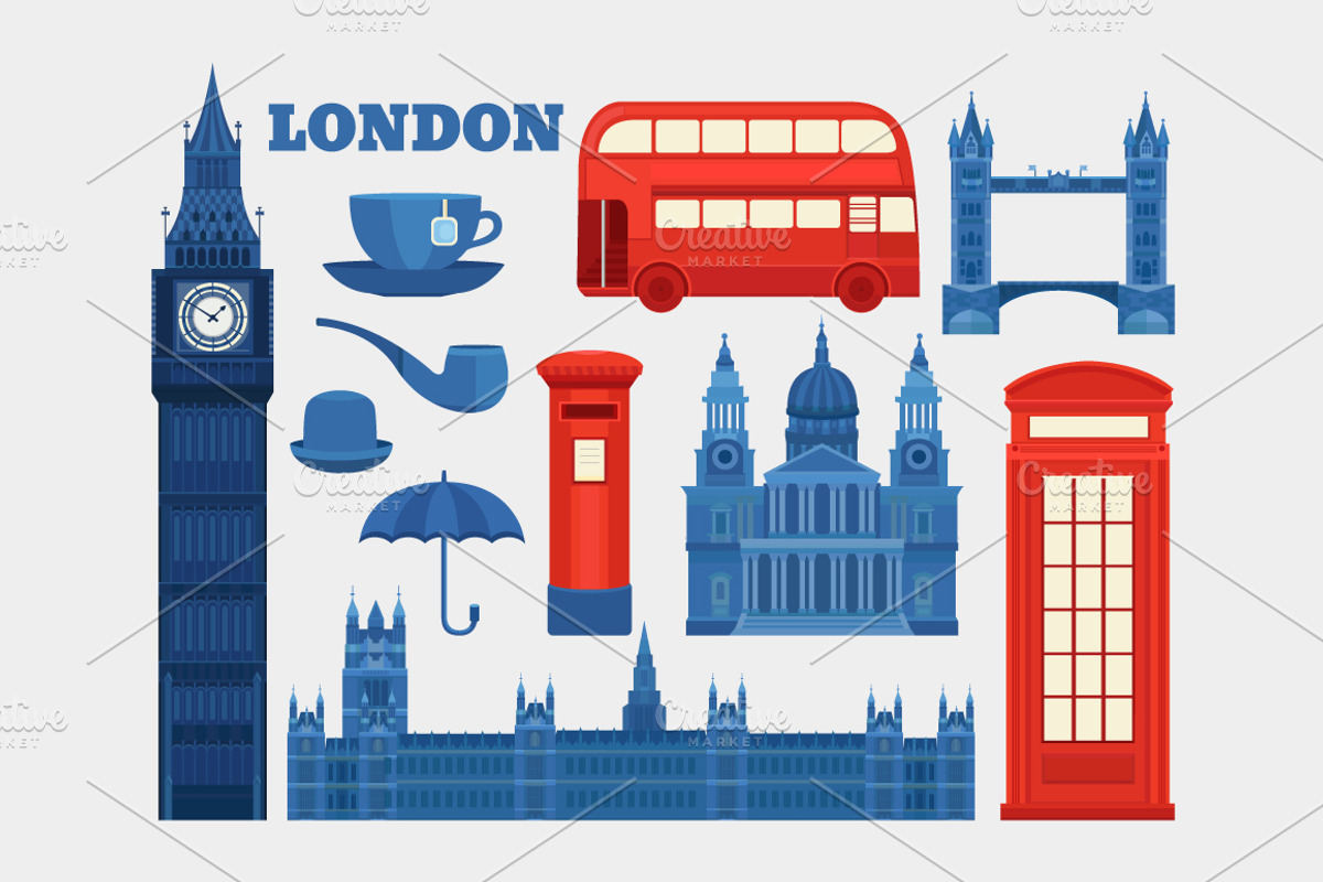 London vector set, an Object Graphic by Dasha Efremova