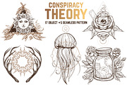 Conspiracy theory clipart, a Decorative Illustration by It's Time to ...