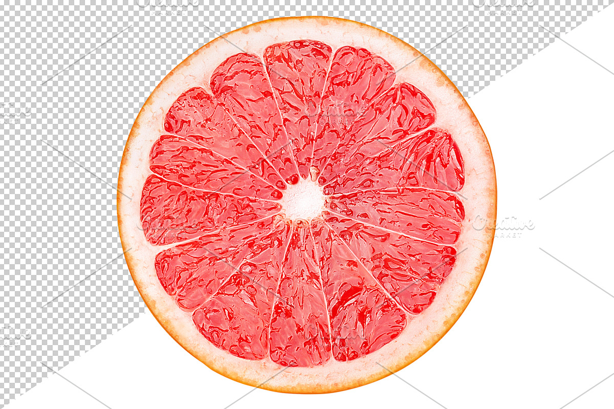 Grapefruit pieces, an Object Graphic by Fruits+Veggies | Creative Market