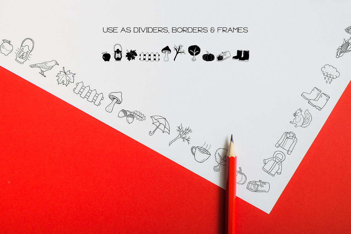 Autumn Doodles - Dingbats Font, a Symbol Font by WADLEN