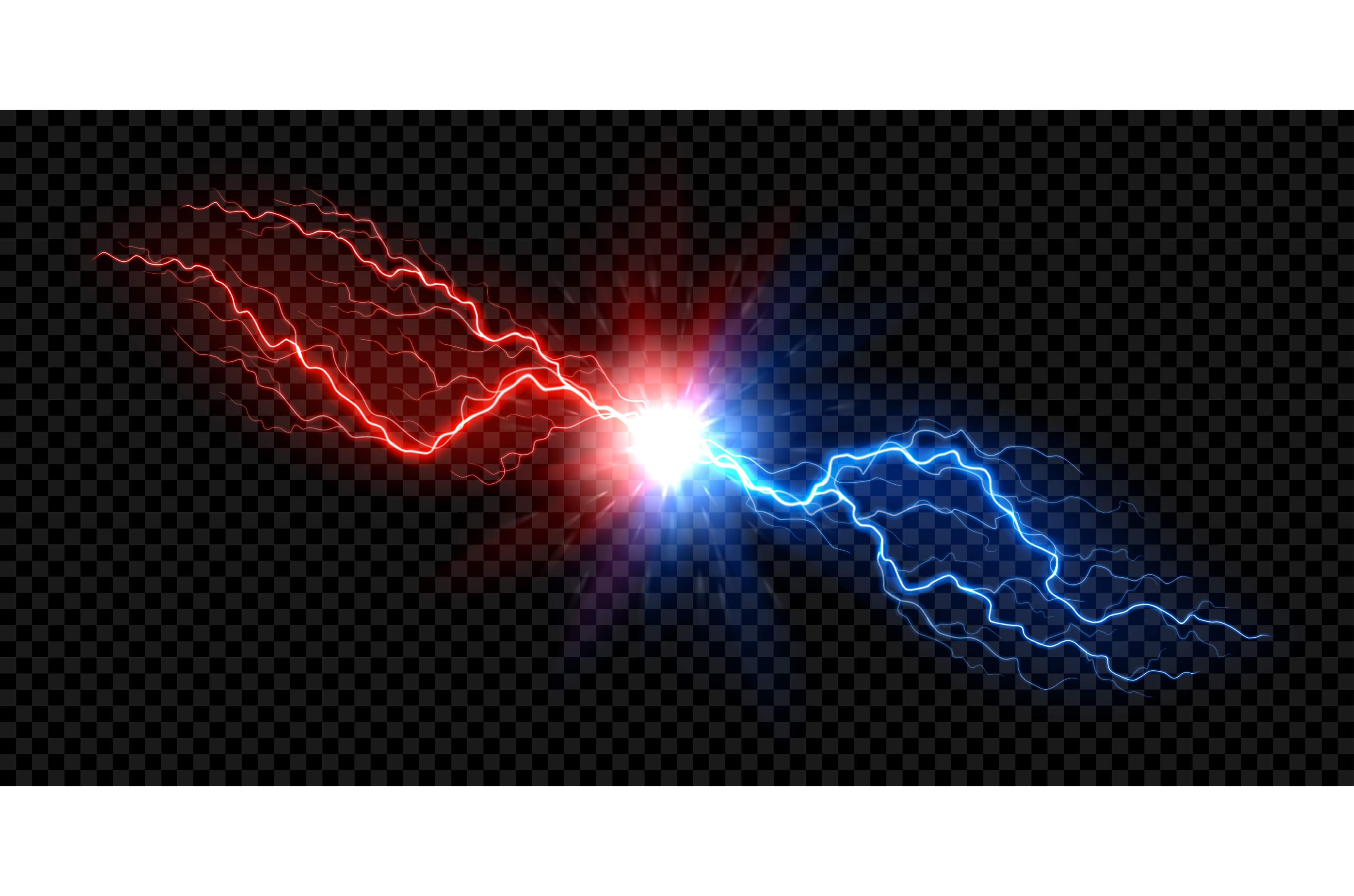 Bright red and blue lightning burst, a Texture Illustration by Andrey ...