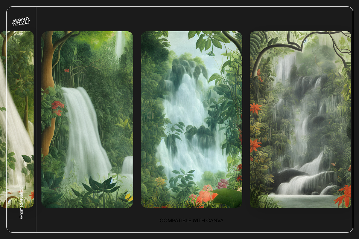 Rainforest Waterfalls Dream, a Background Graphic by Nomad Visuals